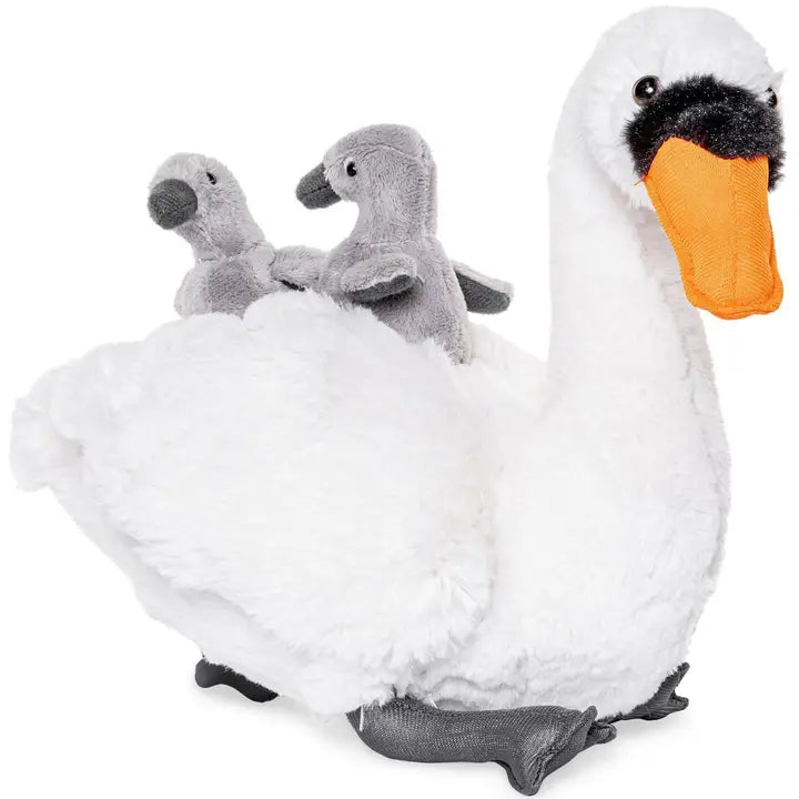 Swan with Babies Plush Teddy Bear - Soft Toy | The Teddy Bear Cupboard