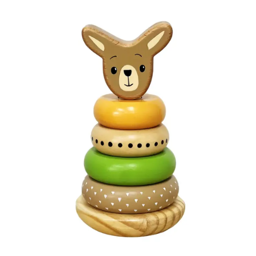 Wooden Kangaroo Stacking Toy – Timber Toy | The Teddy Bear Cupboard
